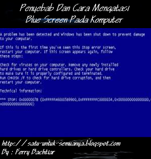 Penyebab Dan Cara Mengatasi Blue Screen Pada Komputer | Berbagai ...