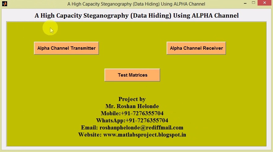 Steganography Data Hiding Image And Text Using Matlab Project Code ~ Matlab Projects