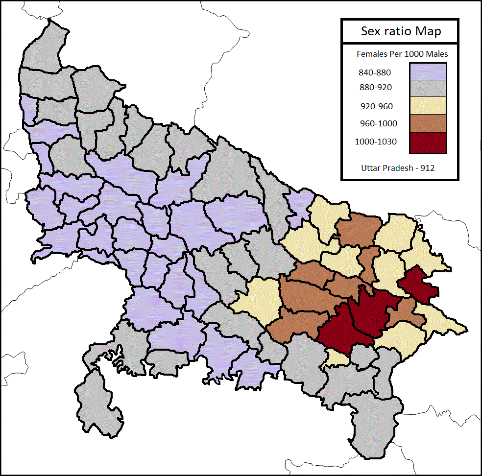 Map Of Uttar Pradesh District
