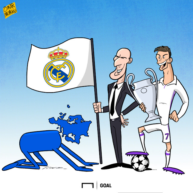 Omar Momani cartoons: Europe bows down to Real Madrid