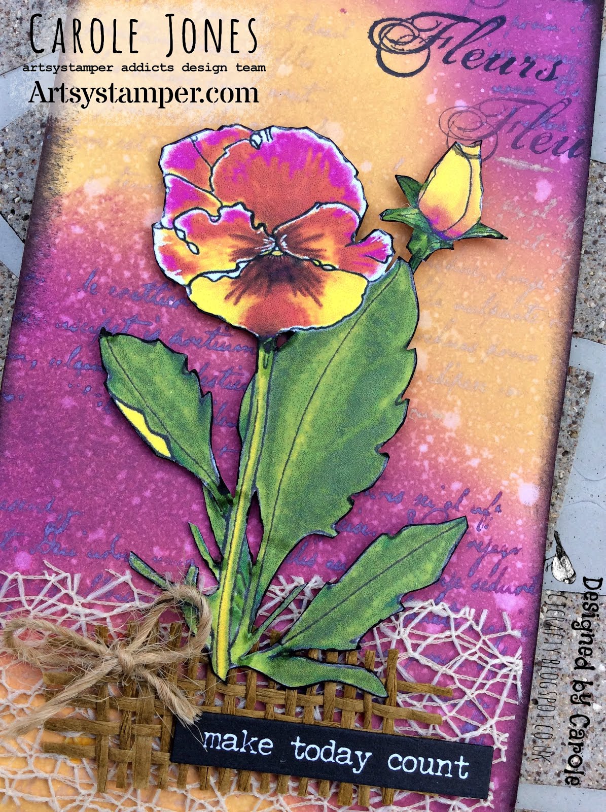 Craftilicious Creations: * Artsystamper: Perfect Pansies