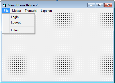 Belajar Visual Basic 6.0: Membuat Menu Utama Pada VB 6.0