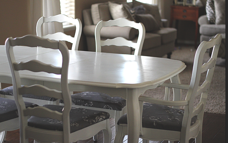 do it yourself divas: DIY White Painted Table, No Paint Brush Needed