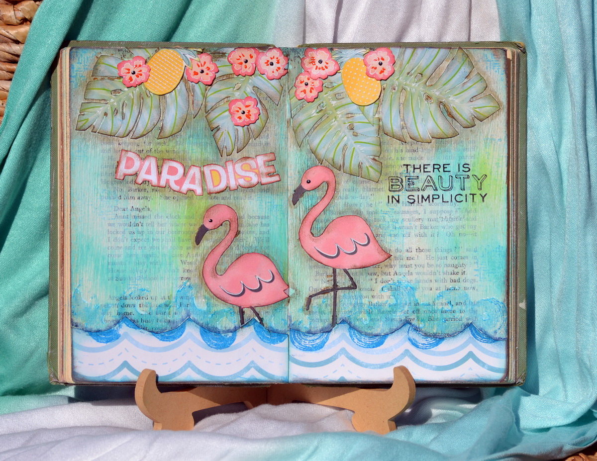 The BoBunny Blog: Escape to Paradise Art Journal Pages with Denise