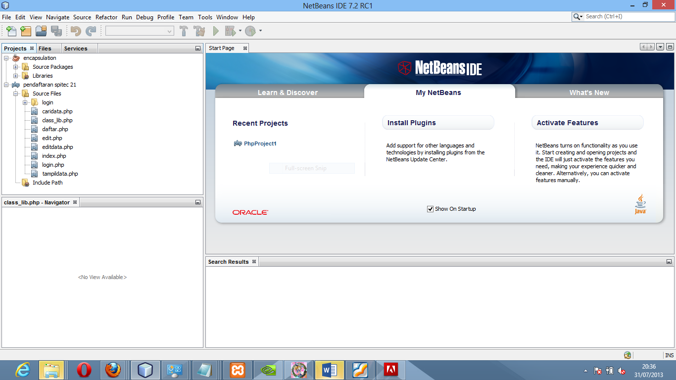 Php1membuat Project Php Dengan Dreamweaver Php Designerdan Netbean Part 2netbeans 4741