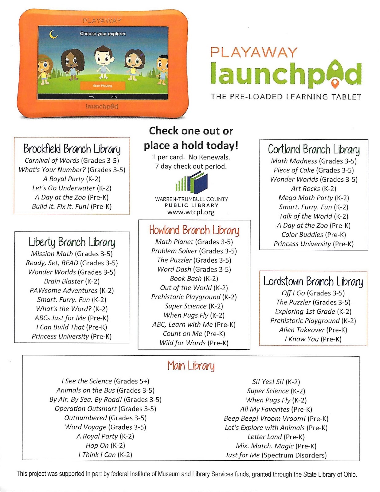 Kidding Around: Playaway Launchpad