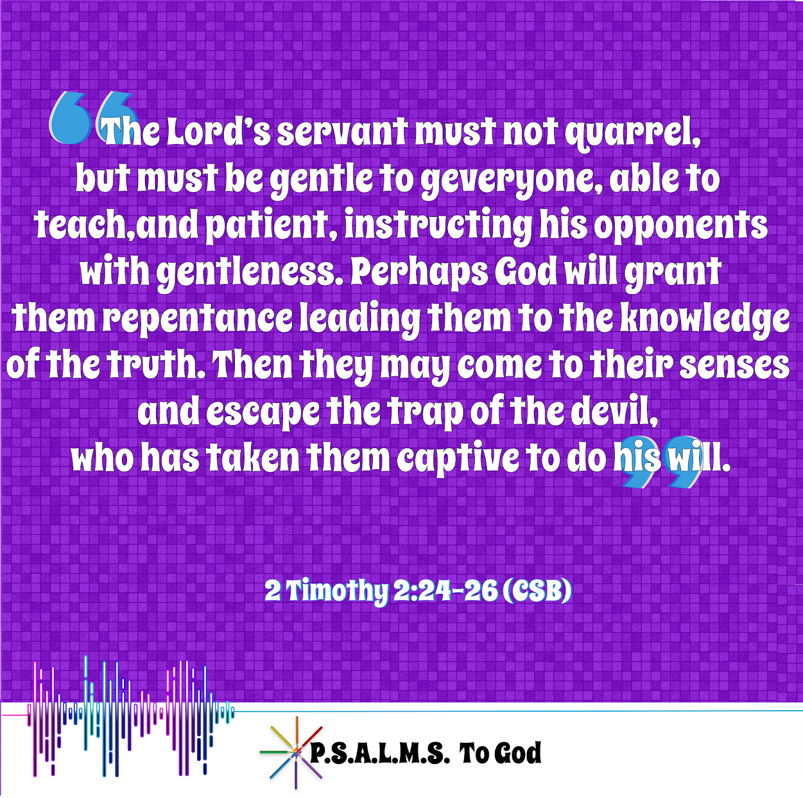 Temper, Temper | PSALMS to God