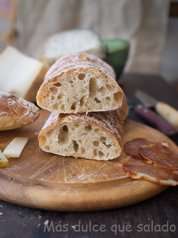 Más dulce que salado: Stirato. Barra de pan italiana. Sin amasado