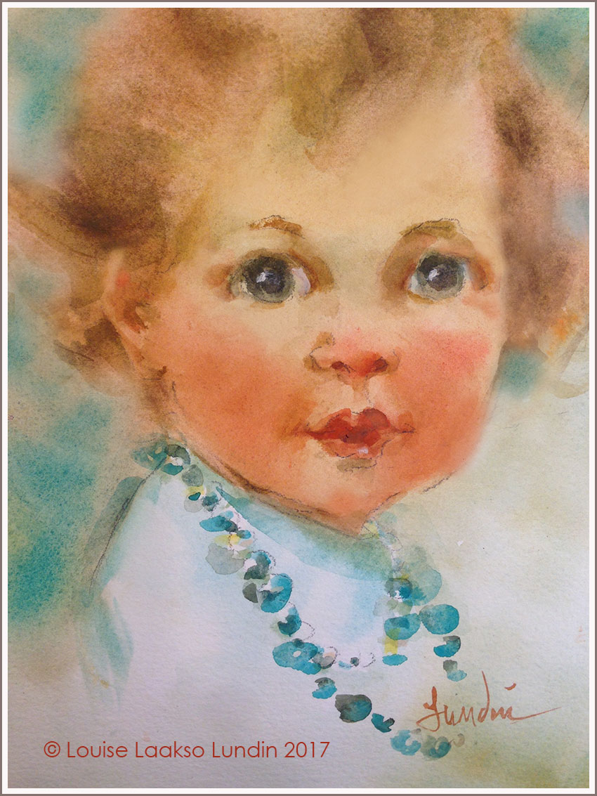 Louise Laakso Lundin • Lundin Art: Wearing Beads II • Sixth Watercolor ...