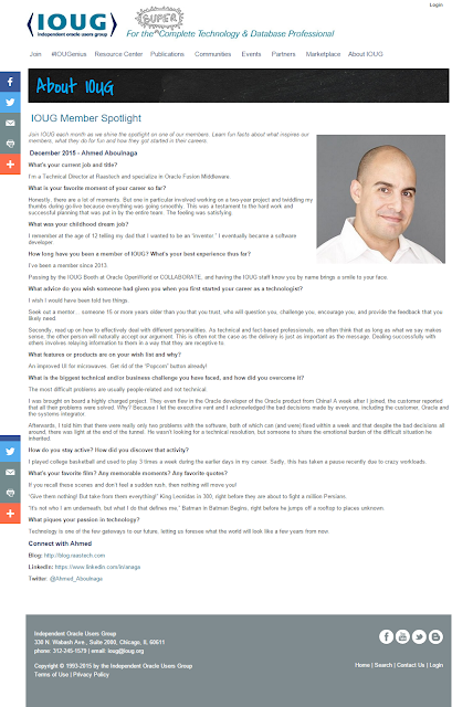 Raastech Blog Ioug Member Spot December 2015 Ahmed Aboulnaga