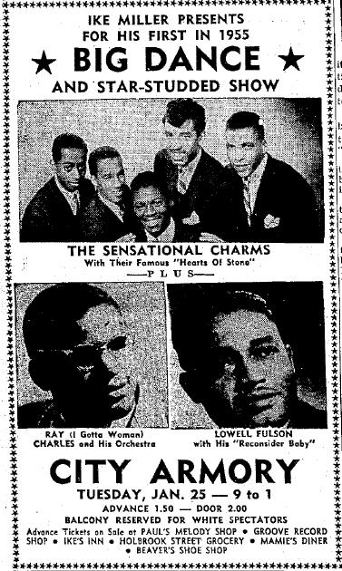 Ray Charles Video Museum: Ray Charles Is In Town - Chronology 1955