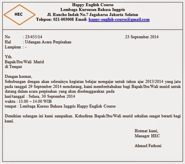 Pembelajaran TIK kelas IX.8: Sistematika Penulisan surat