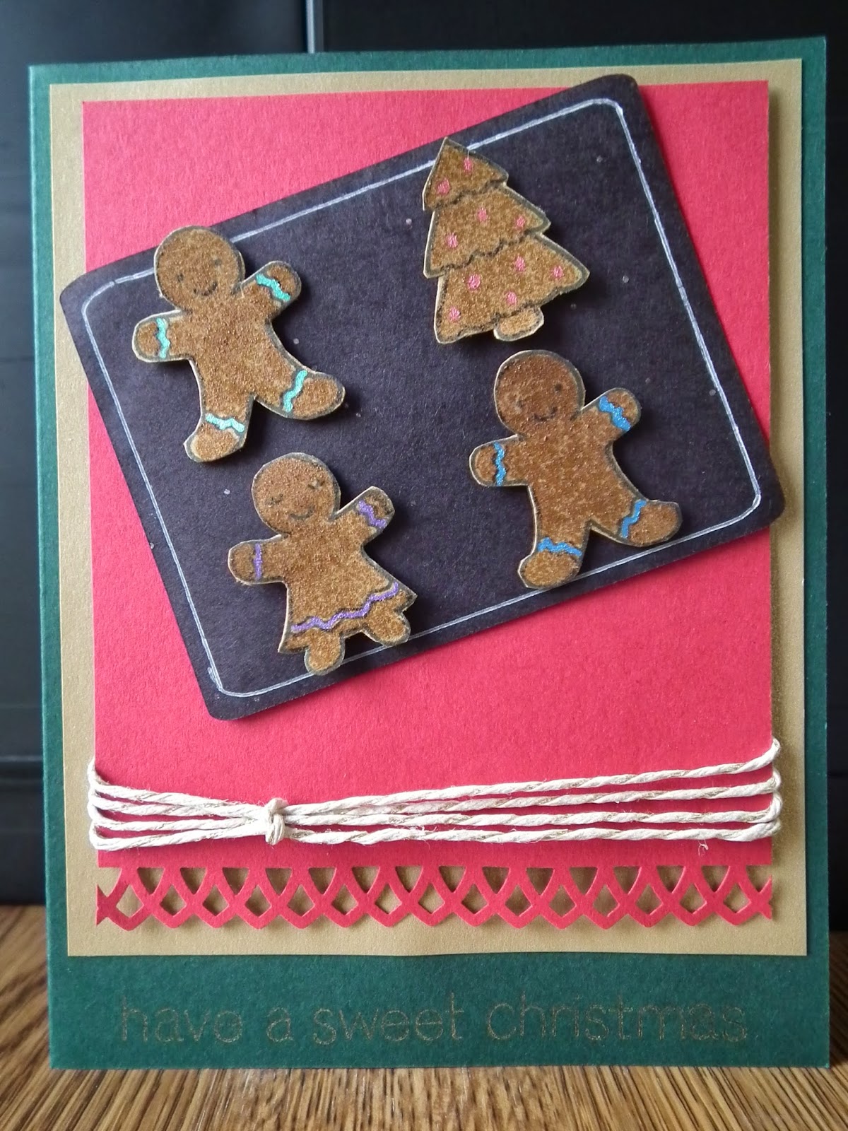 Crafty Card Tricks: Gingerbread Christmas Card