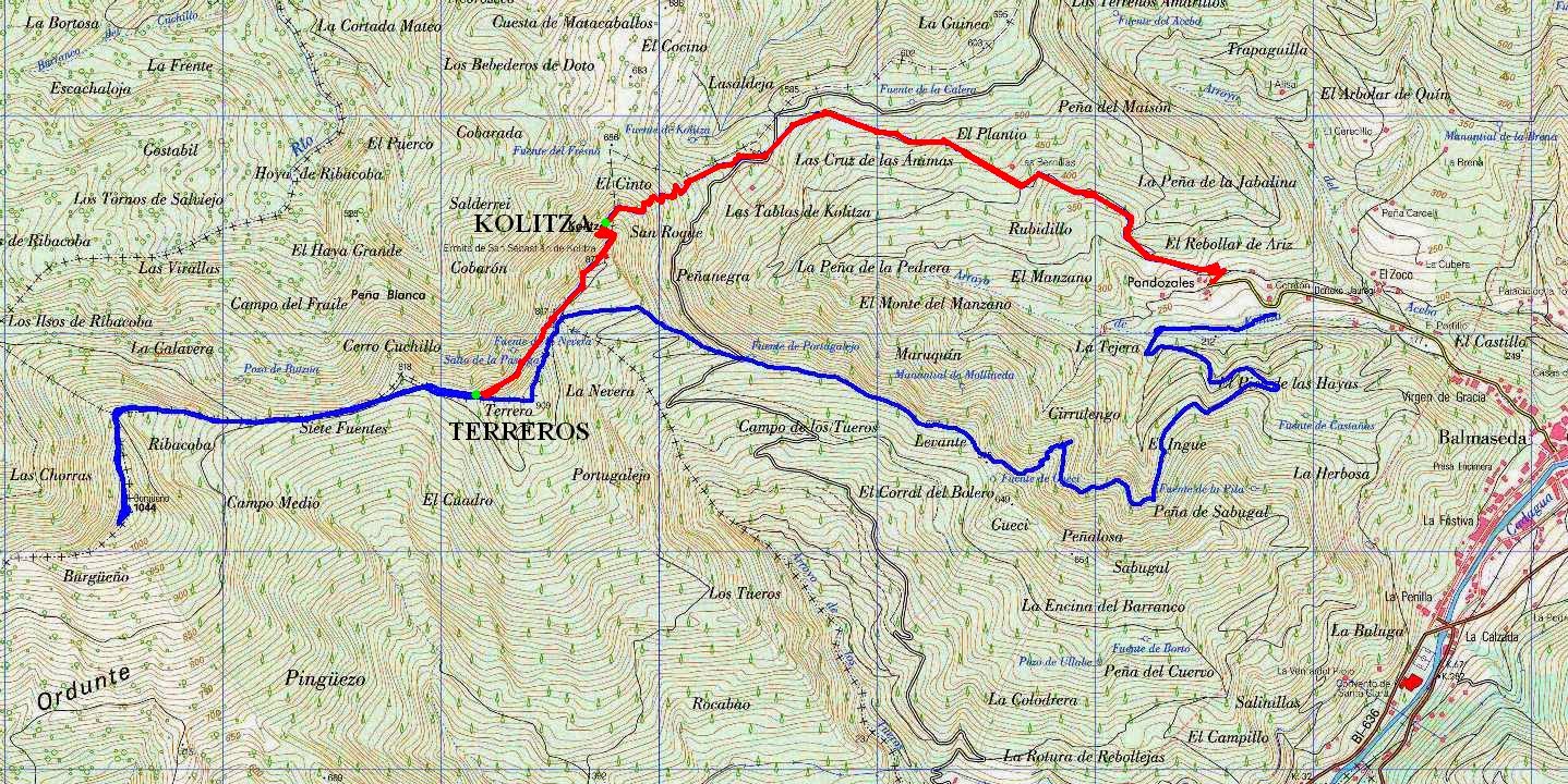 Aire puro: Kolitza (879 mts) y Terreros (909 mts) desde Pandozales