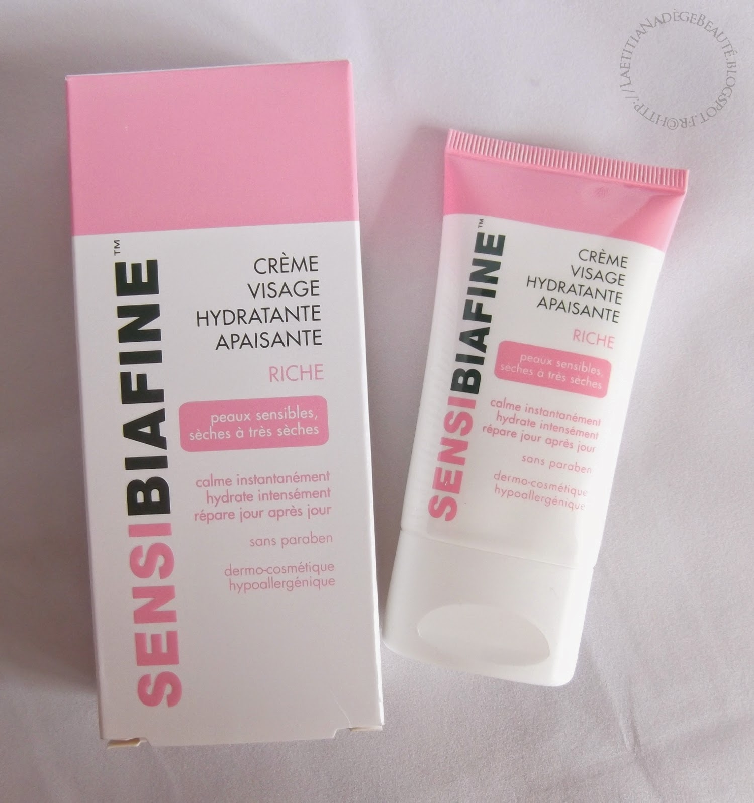SENSIBIAFINE Crème visage hydratante apaisante riche .Review.Swatches