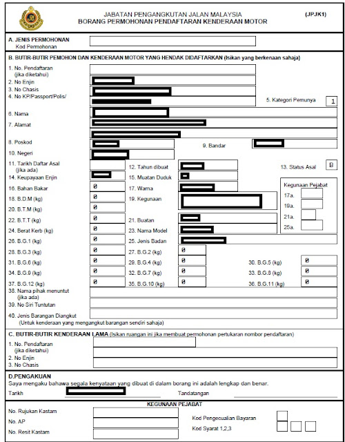 PerjalananKu==MyJourney: Mendaftar Kenderaan AP Di JPJ