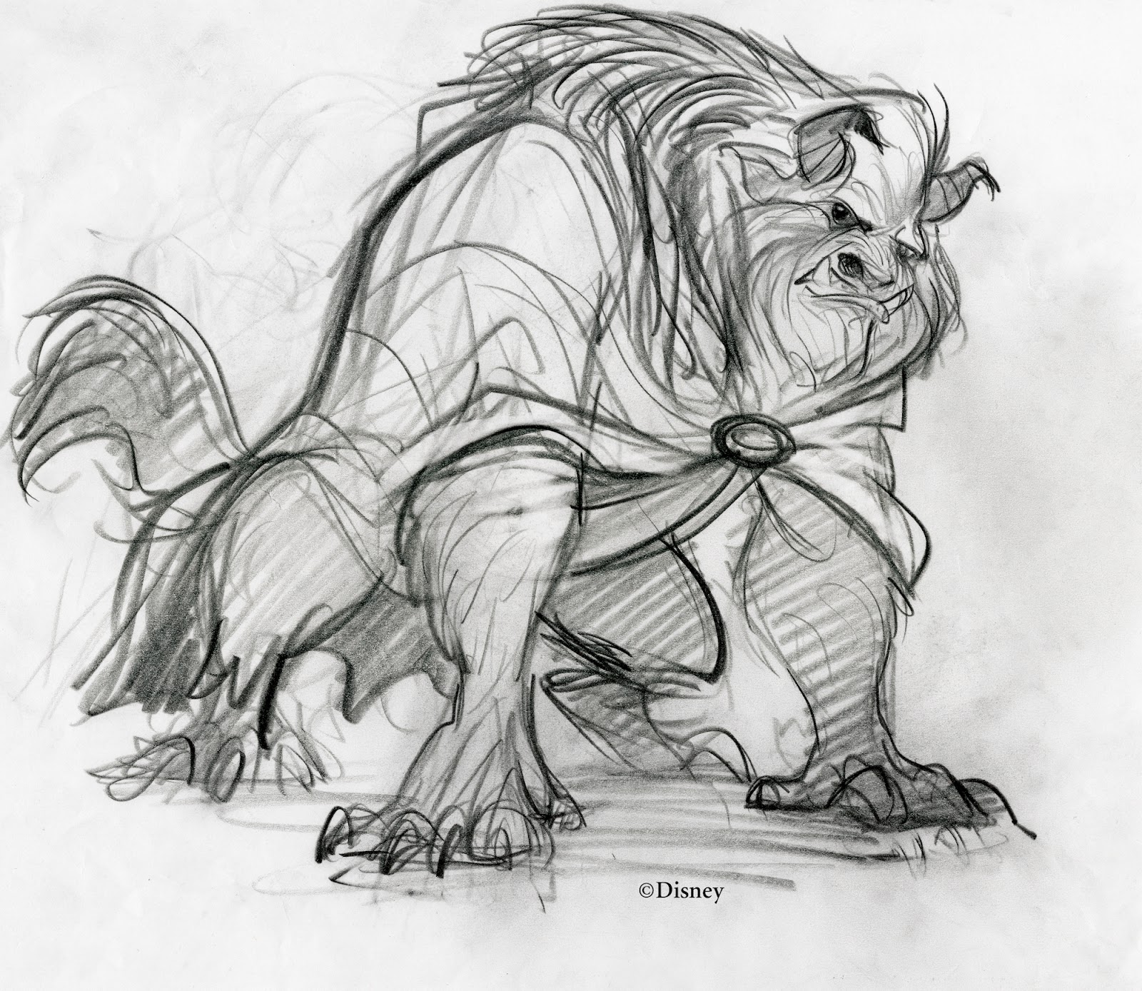 Sasaki Time: Disney's Beauty and The Beast Character Sketch Art