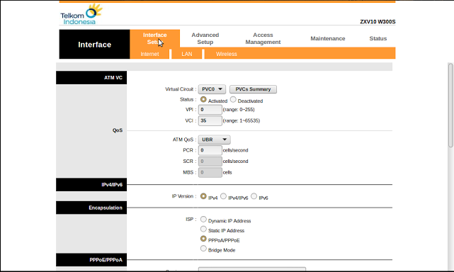 Cara Konfigurasi Modem Speedy ZTE ZXV10 W300S - Muhammad Aryanto
