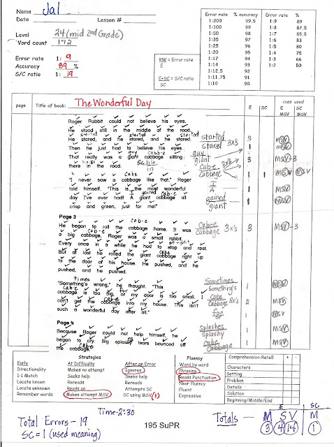 Mary's Blog: #8 Running Records