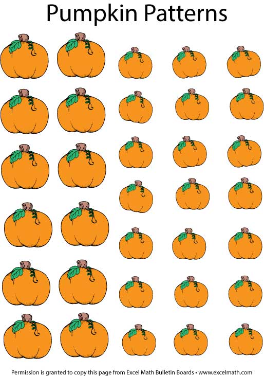 Excel Math: Pumpkin Bulletin Boards for the Math Class