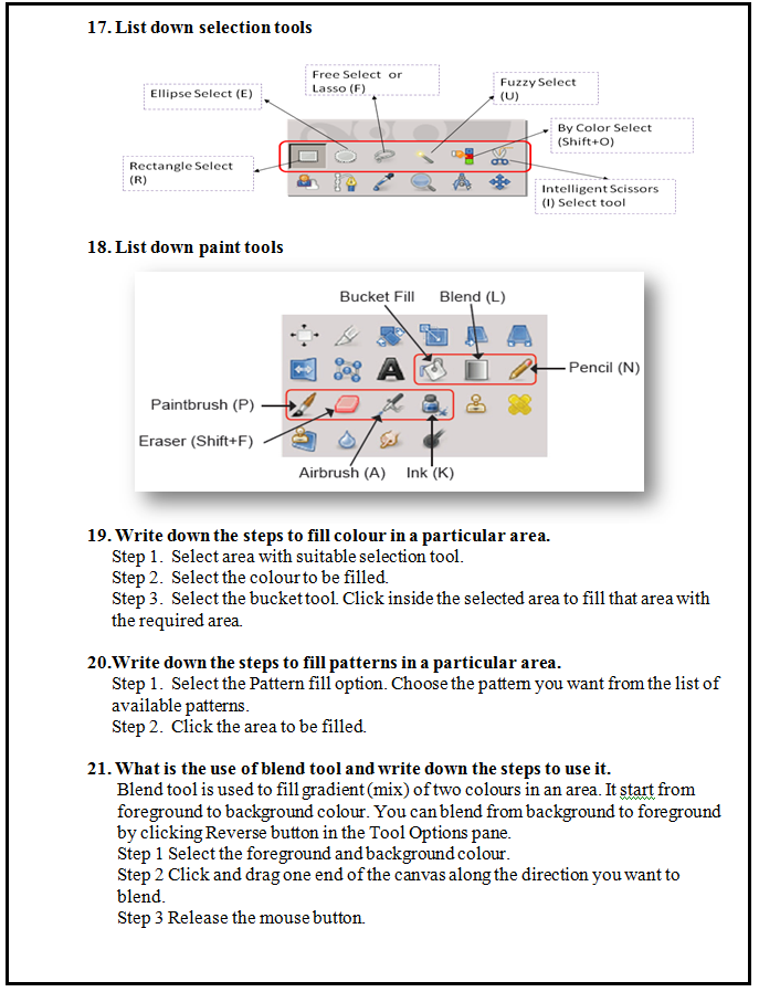 STARS OF PIS AHMEDABAD STD VII: ITKT (COMPUTER) CYCLE TEST 2