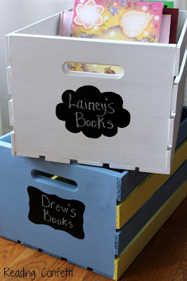 DIY Book Storage Crates ~ Reading Confetti