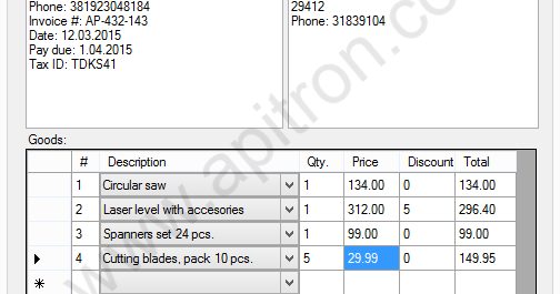 Pdf Tips And Tricks Create Pdf Invoice In Windows Forms Application C Sample