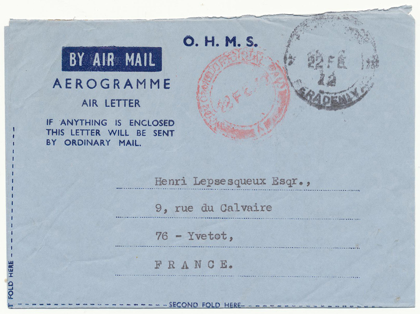 Aerogrammes & Airletters - Philatelic Archeology: Ceylon: Late Usage of ...