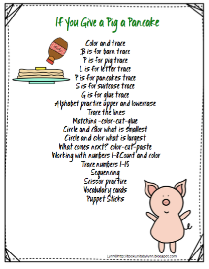 Just posted If You Give a Pig a Pancake ~ Book Units by Lynn