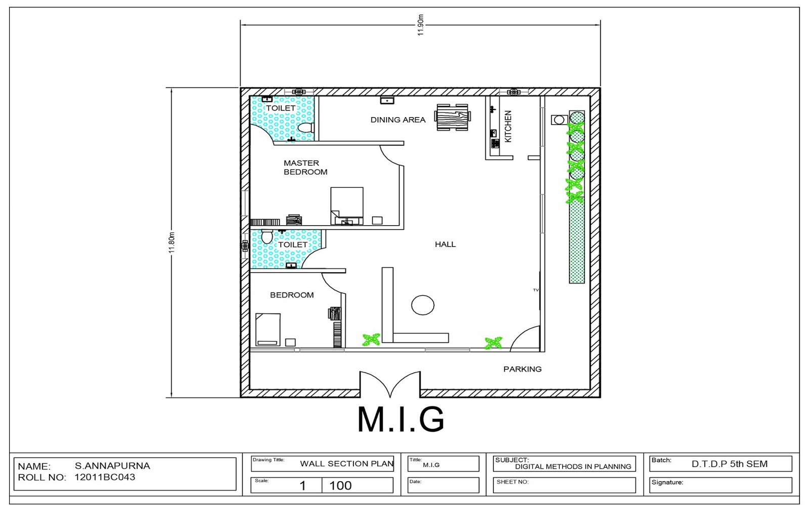 Autocad M.I.G Residential Layout