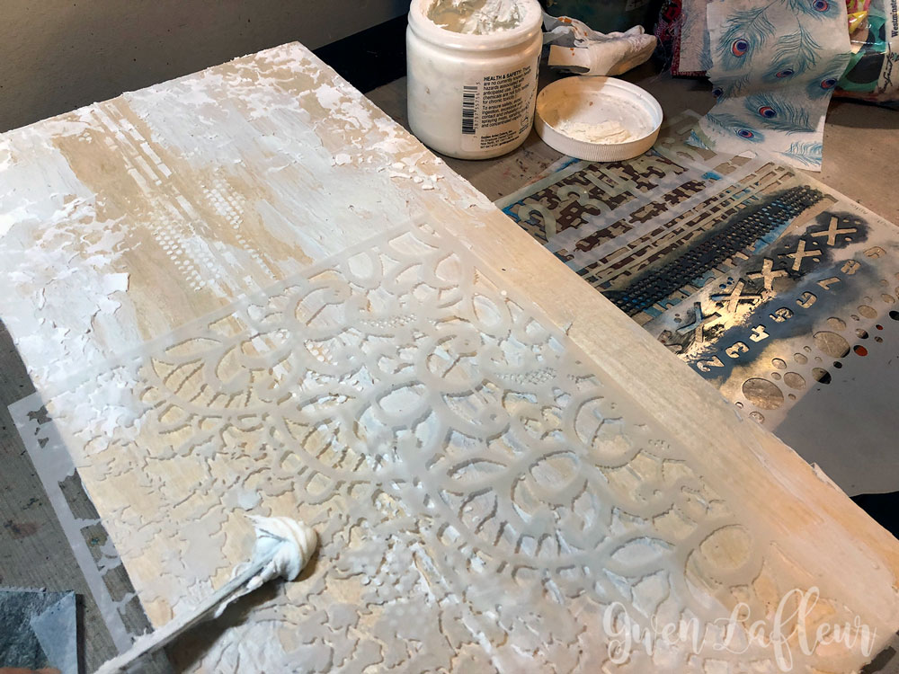 StencilGirl Talk: Create Fall Texture with Stencils, Molding Paste, and ...
