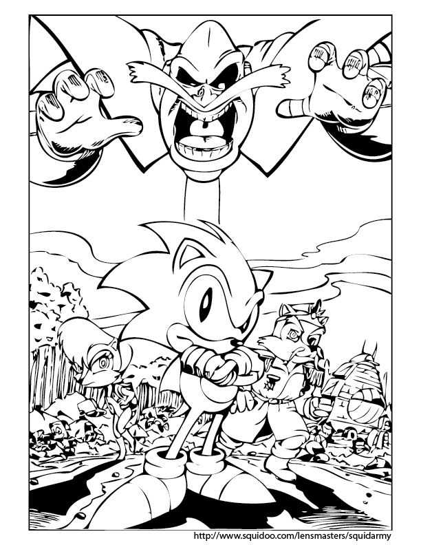 sonic the hedgehog coloring pages