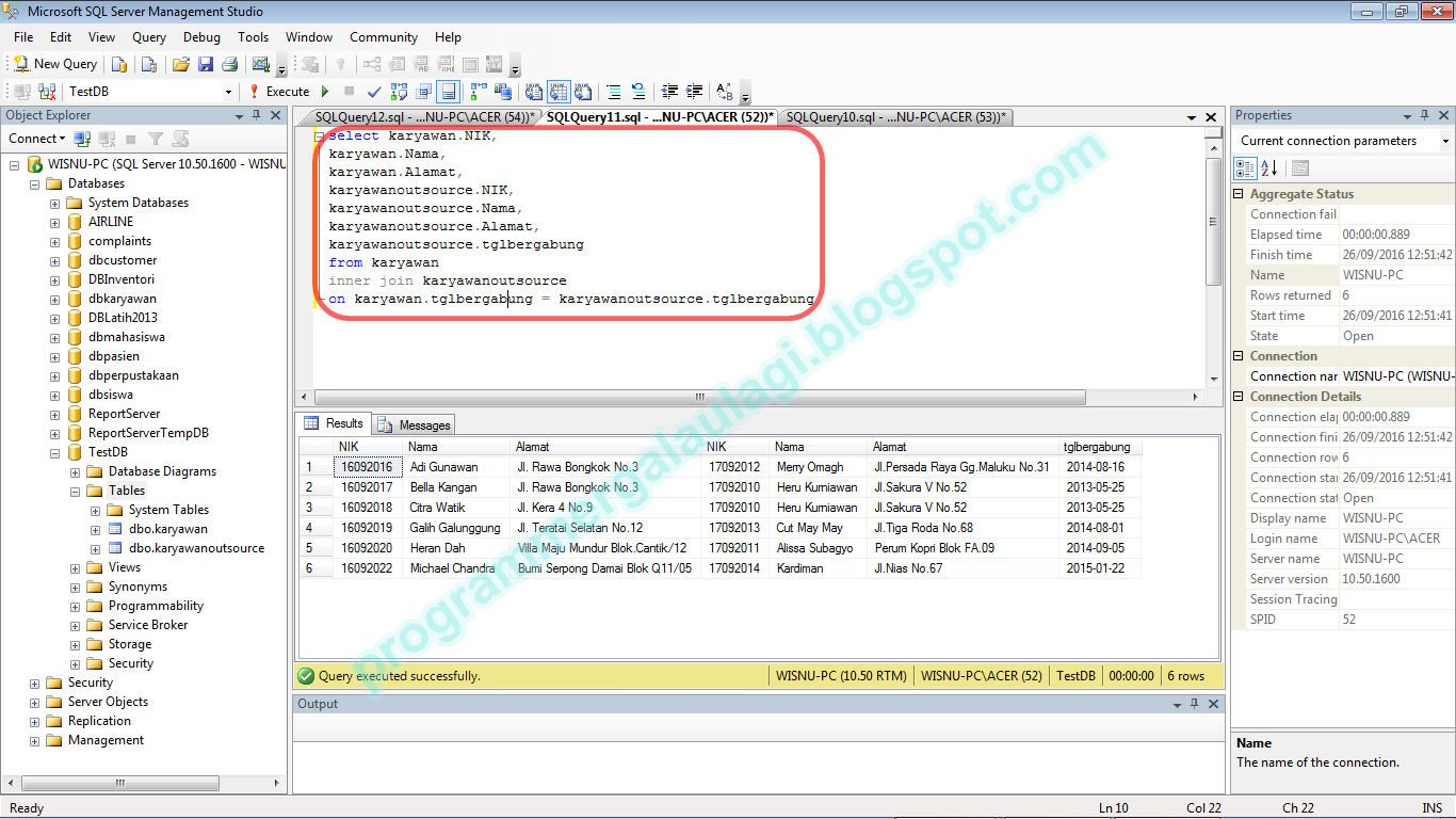 Belajar SQL Server : Dasar - Dasar SQL Server ~ Programmer Galau Lagi