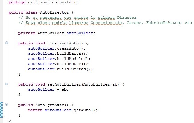 Mi granito de java: Builder