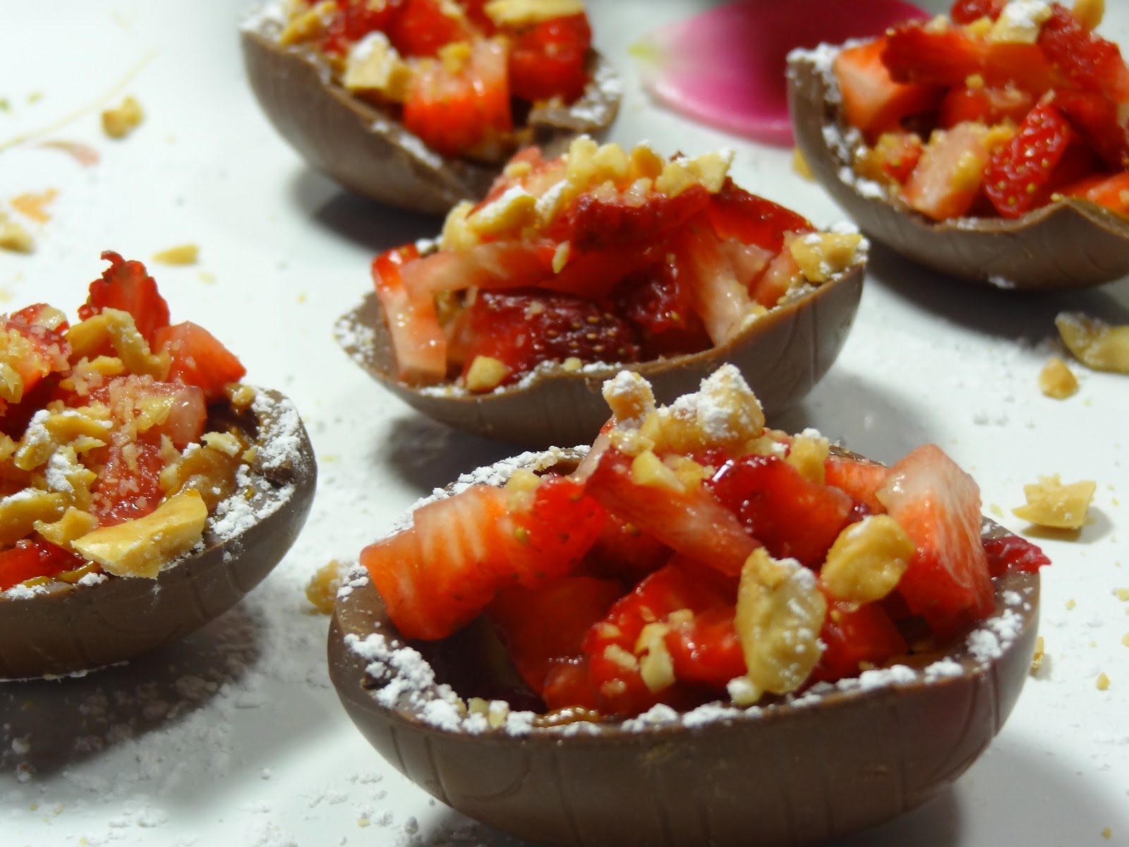 Caramel Strawberry in chocolate egg shells