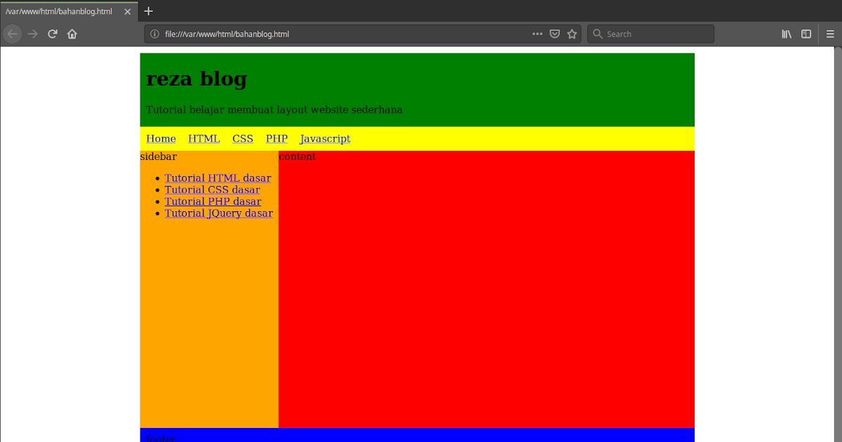 Cara Membuat Layout Sederhana Dengan Html Dan Css