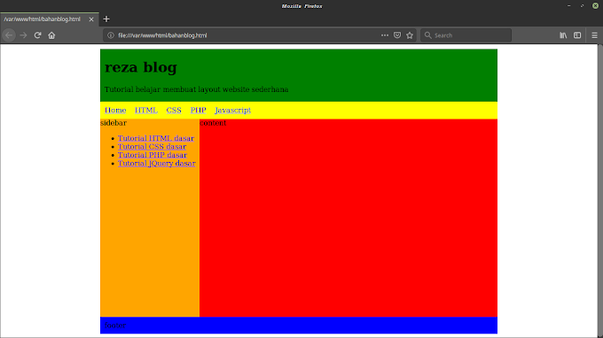 Cara membuat layout sederhana dengan html dan css Cara membuat layout sederhana dengan html dan css