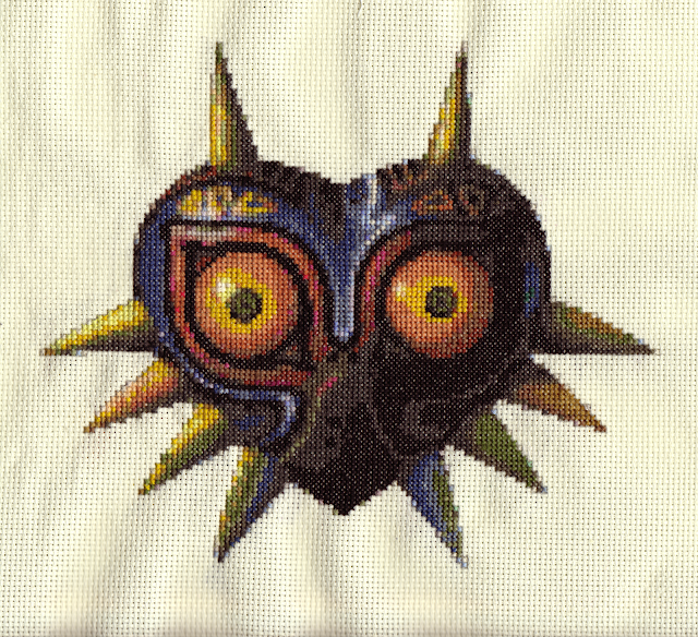 Seven Blue Orchids: Majora's Mask Cross-Stitch