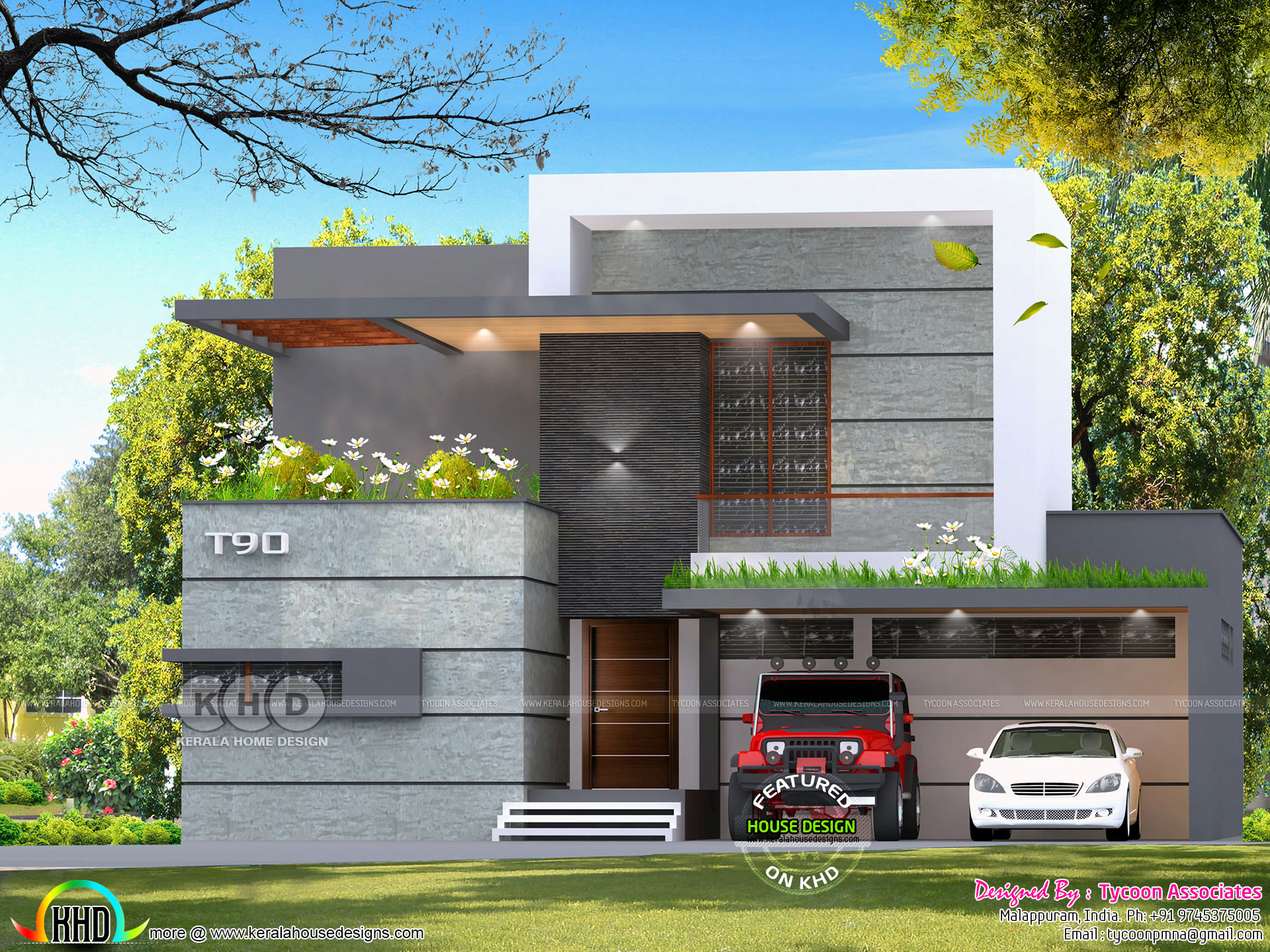Continental Villa design - Kerala Home Design and Floor Plans - 9K ...