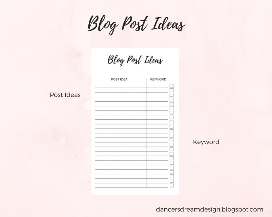 How I Created my Blog Planner - Productive Pixie