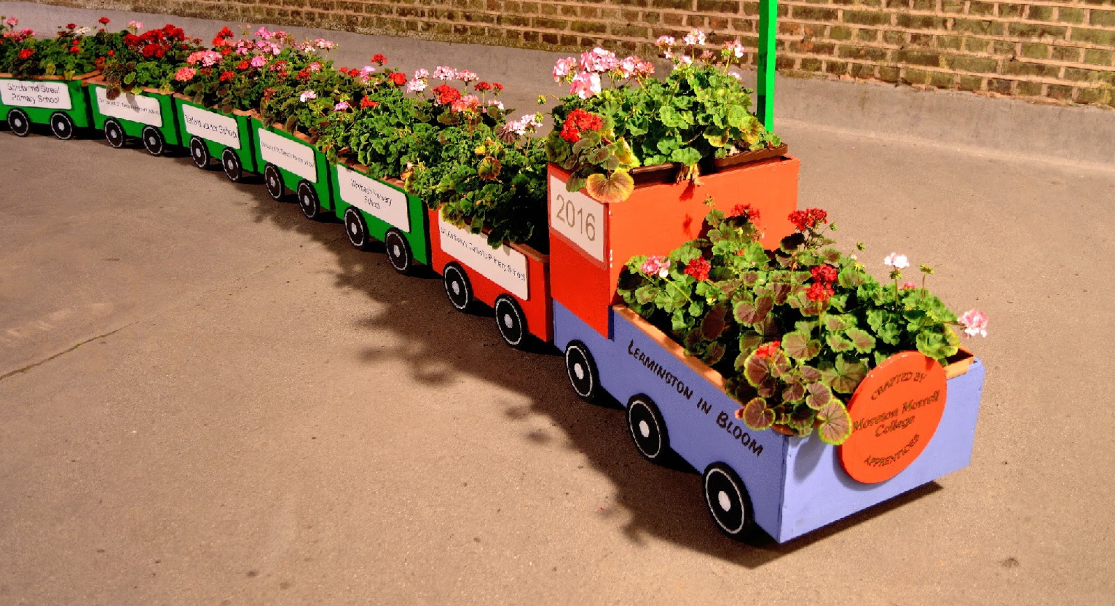'Along These Tracks' Train Photos Site : Wooden Toy Train Floral Art ...