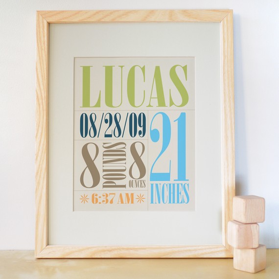 The Wayman Family Nest: Custom Birth Print