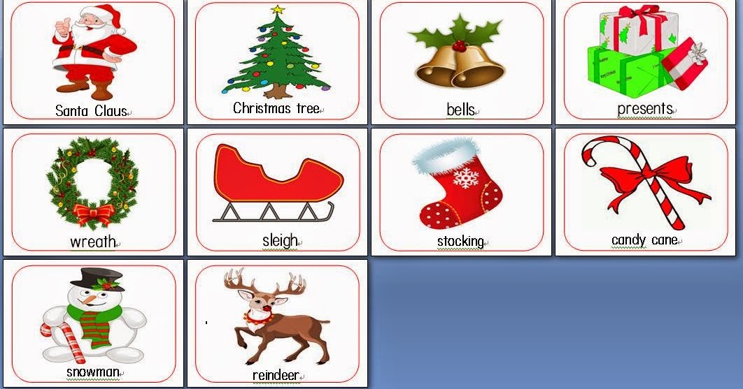 Teacher Perfect: ESL Flashcards: Christmas vocabulary