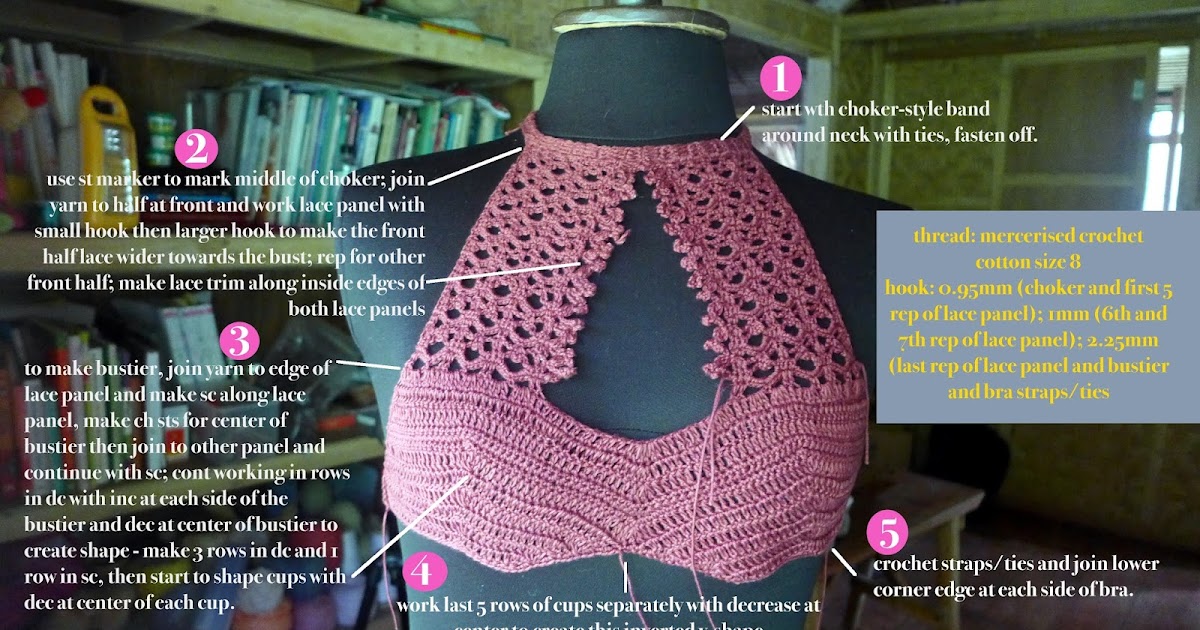 Lace Halter Bra free pattern