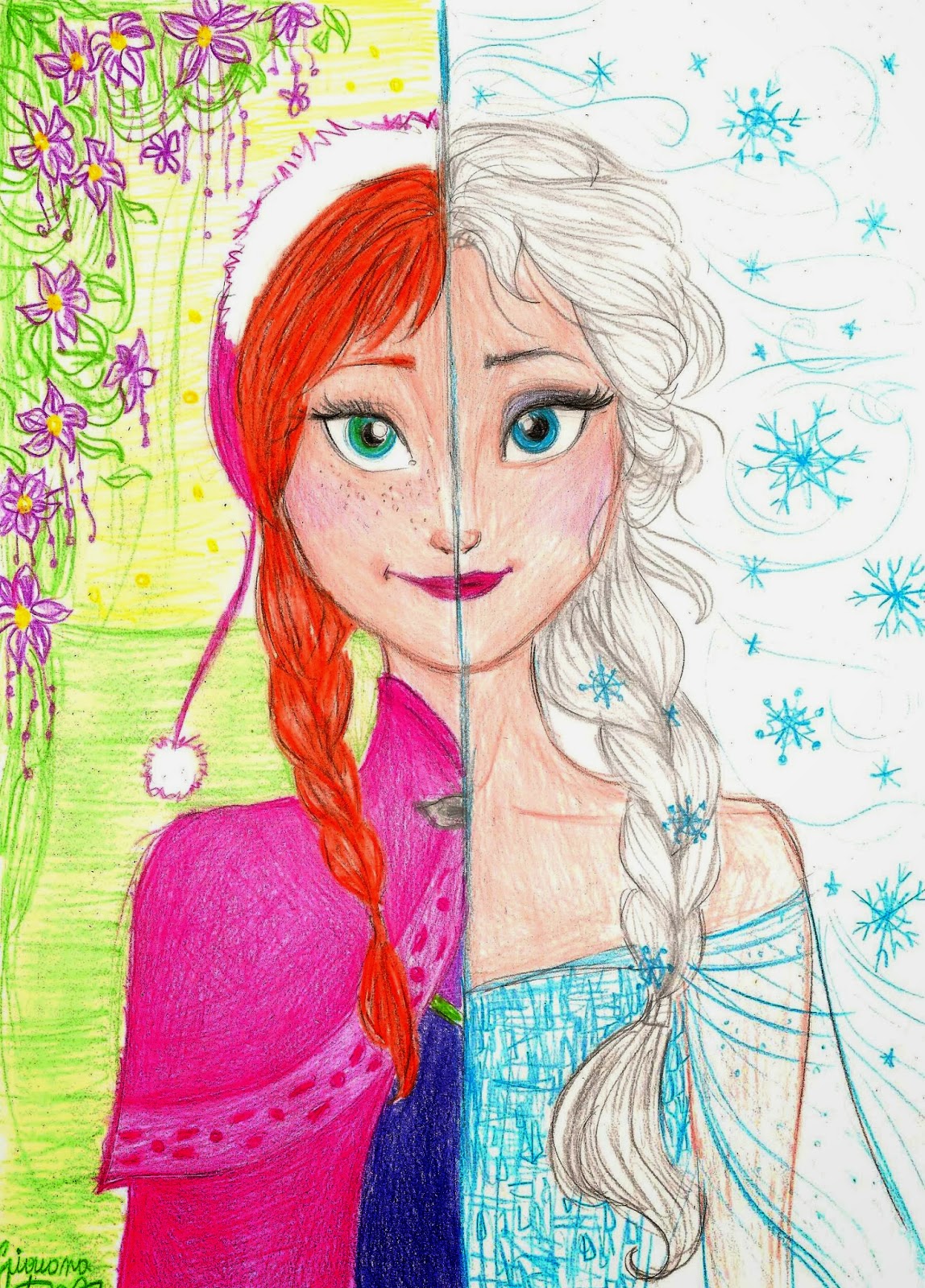 Giovana Toffoli: Anna e Elsa do filme Frozen
