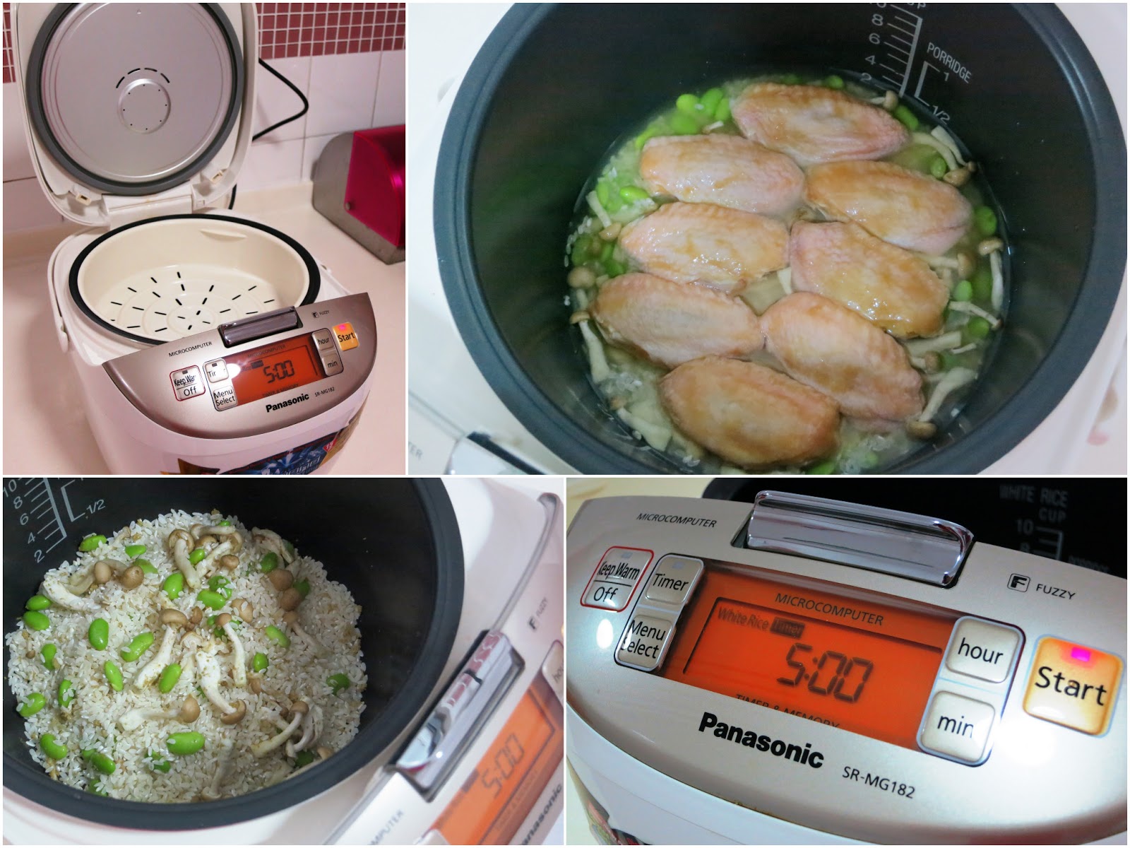 PinkyPiggu: Miso Chicken Wing Rice using Panasonic Rice Cooker ~ Recipe ...