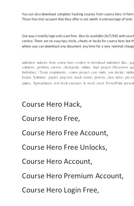 Literature: Course Hero - Course Hero Log In