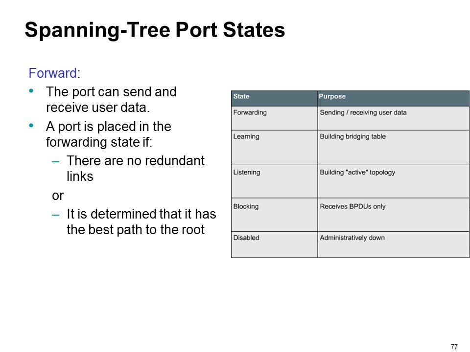Networking And Scripting : Spanning Tree Protocol :PPT