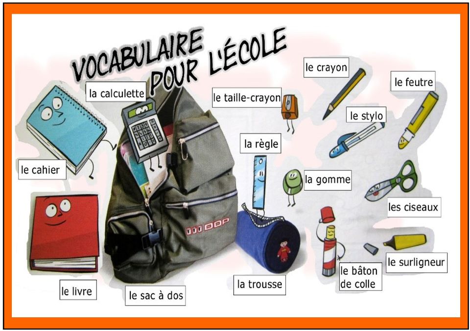 ESPAÑOL - FRANCÉS (A1): Vocabulaire: Les fournitures scolaires (El ...