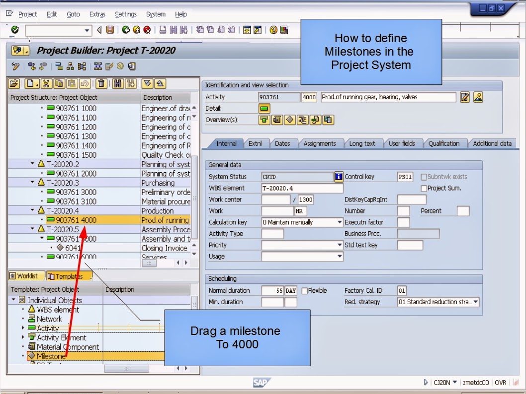 青蛙SAP分享 Froggy's SAP sharing: SAP Project System - Create Milestones